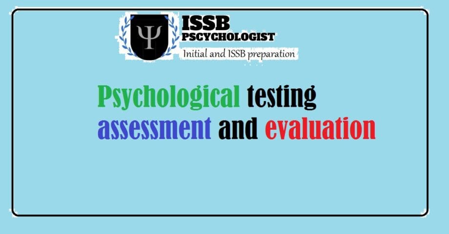 Psychological Tests in ISSB: Evaluating the personality