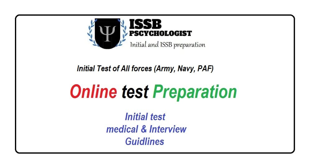 Online initial test preparation, Best place for PAF, Army, Navy exam