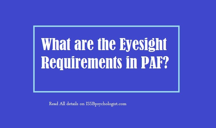 What are the Air force eyesight requirements?